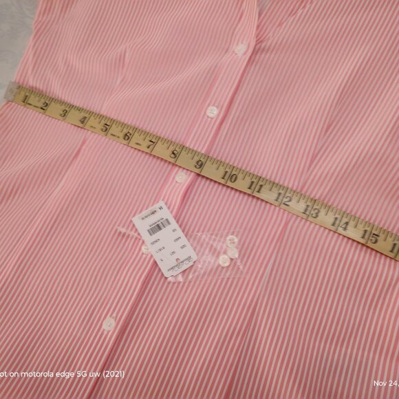 Brooks Brothers | Tops | Brooks Brothers Blouse 34 Sleeve Shirt Tail Hem Pink White Stripe Nwt ...